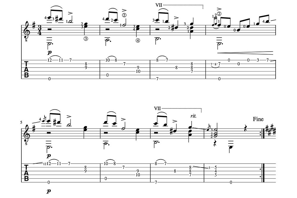 ADELITA PARA GUITARRA PARTITURA+TAB ⇨ TUTORIAL